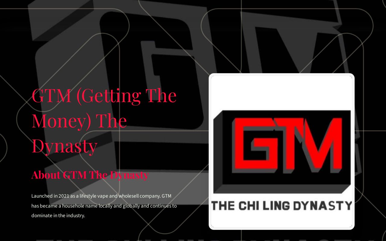 GTM The Dynasty Home page